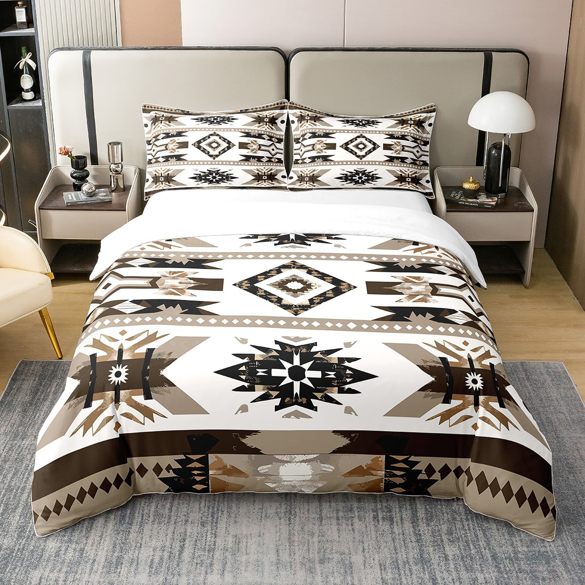 YST 100% Cotton Western Bedding Set,Southwest Aztec Comforter Cover ...