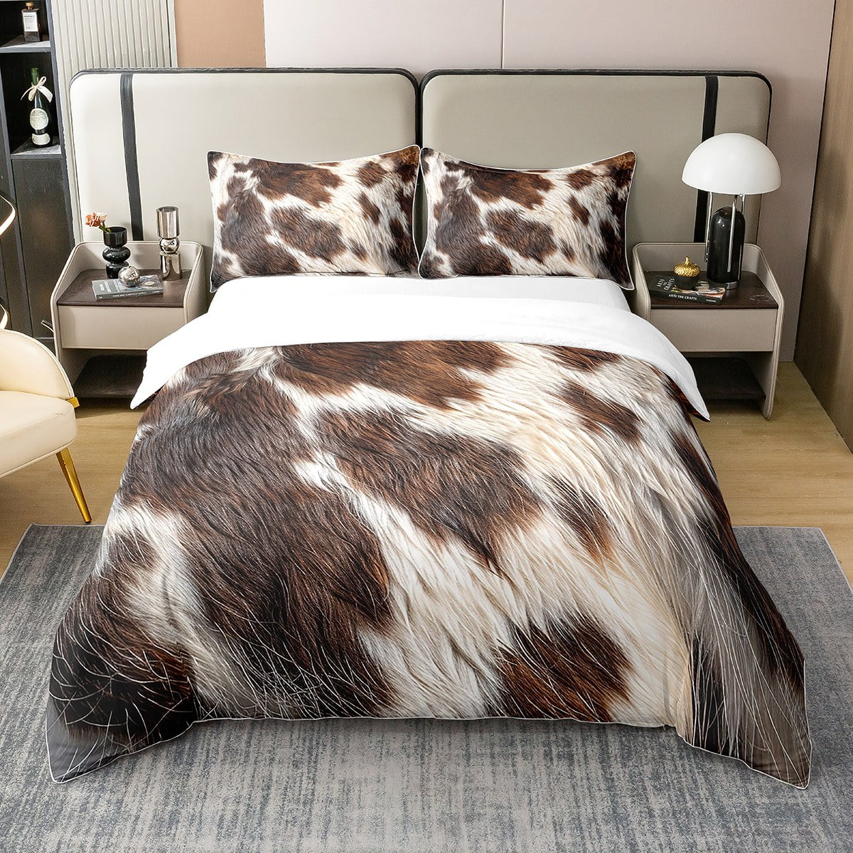 100% Natural Cotton Leopard Print Duvet Cover Twin,Western Wild Animal ...