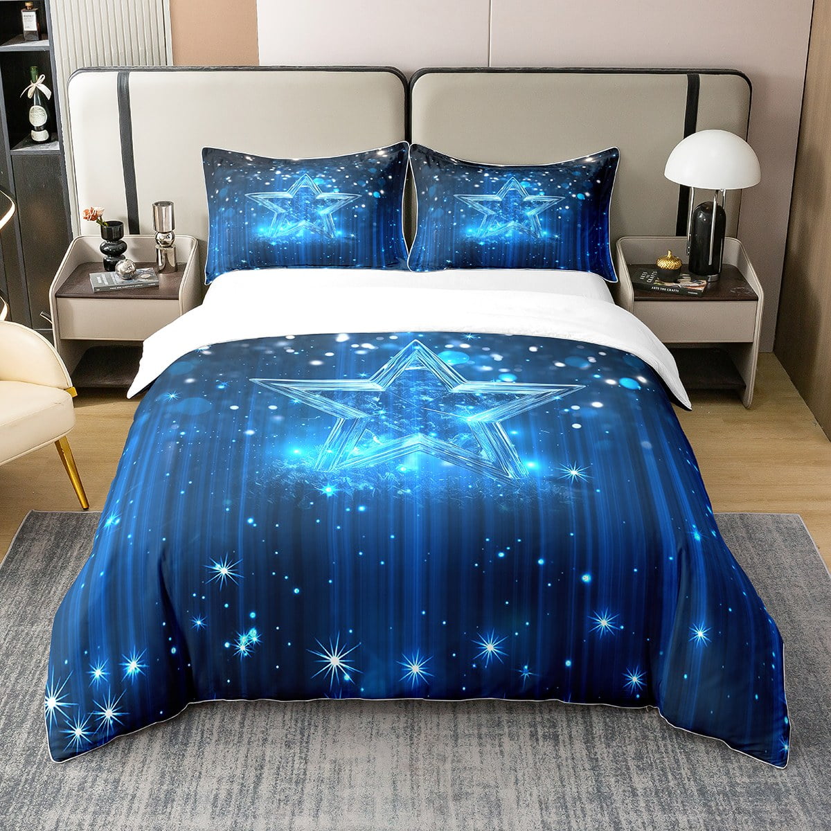 YST 100% Natural Cotton Ombre Stars Comforter Cover For Kids Boys Girls ...