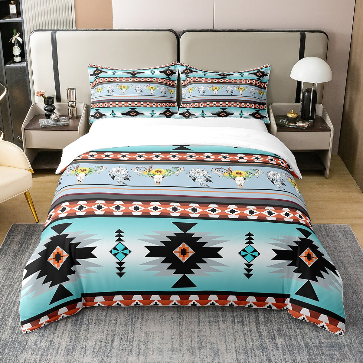 YST 100% Natural Cotton Western Bedding Sets King,Southwestern ...