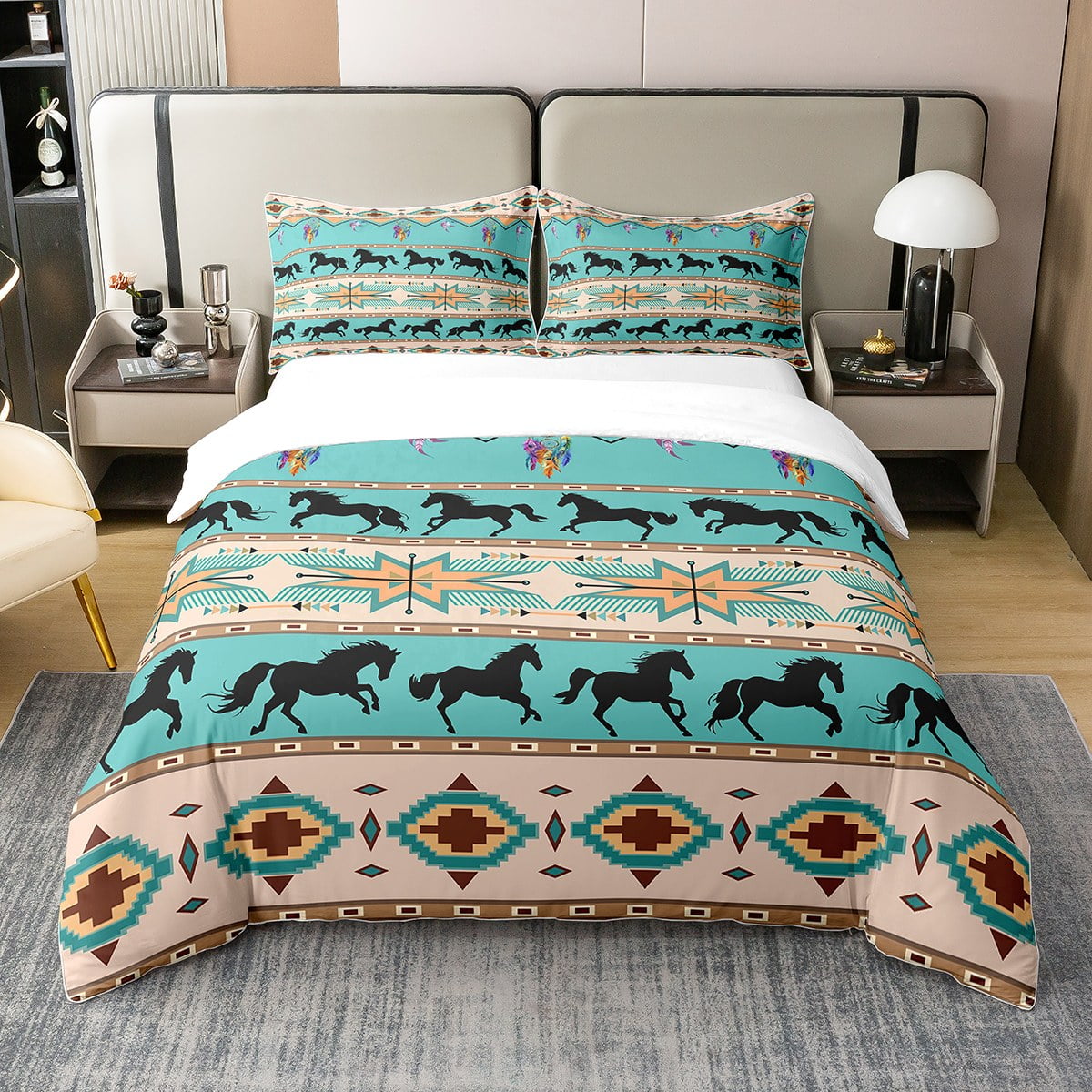 Erosebridal 100% Organic Cotton Aztec Duvet Cover King Size African ...