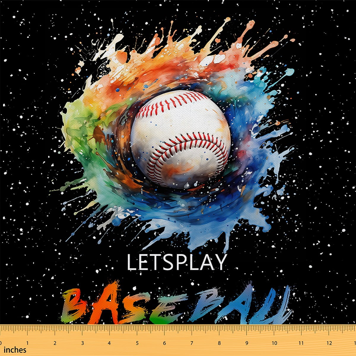 YST 3D Baseball Fabric By The Yard for Kids Boys Girls,Green Blue ...