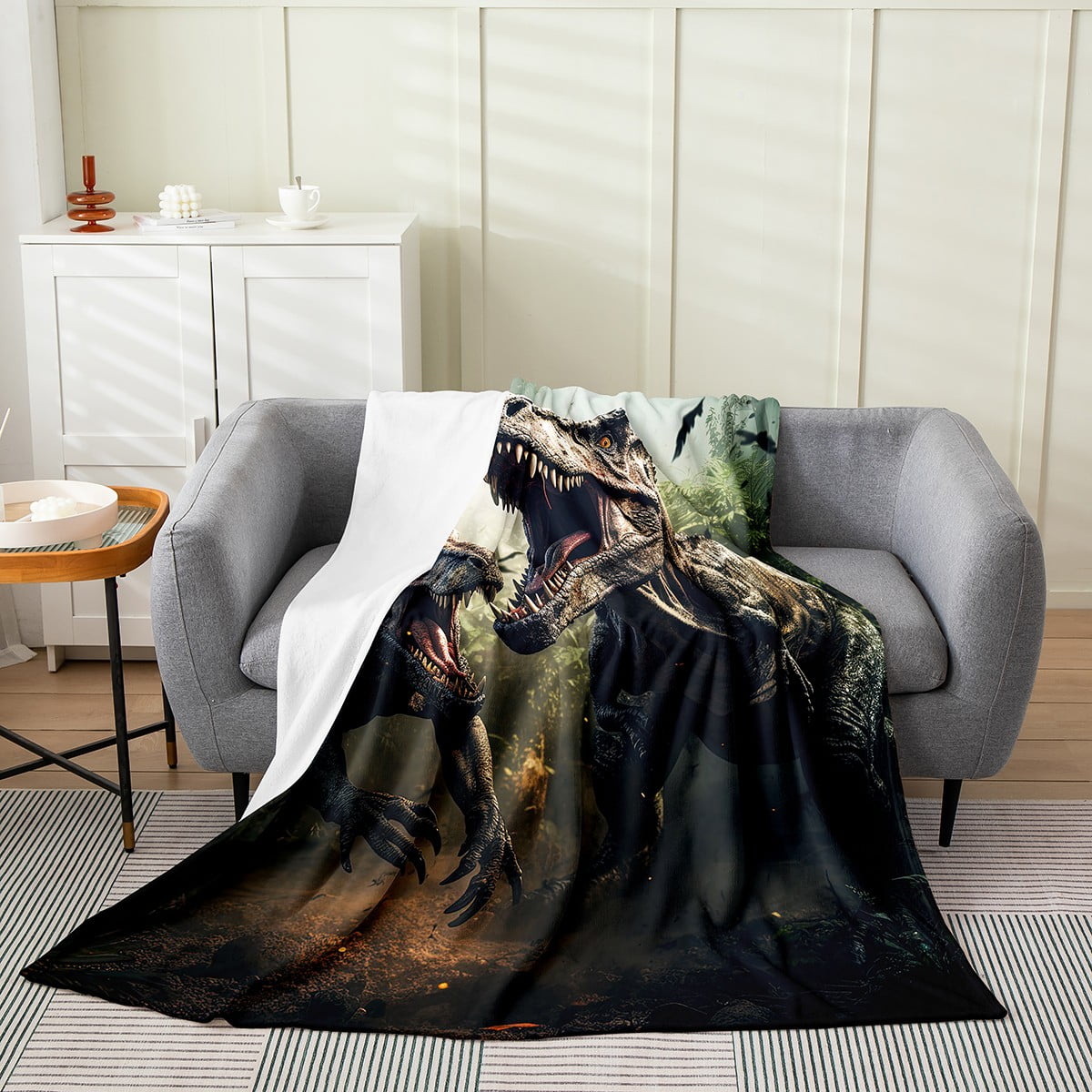 3D Dinosaur Blanket Queen Inch ,Jungle Animal Throw Blanket Dinosaurs ...