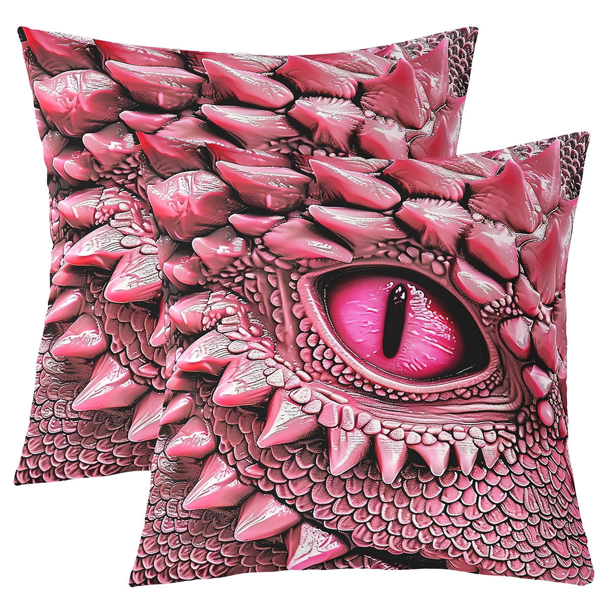 YST 3D Dragon Eye Throw Pillow Covers 18x18 Inch Set of 2 Vintage ...