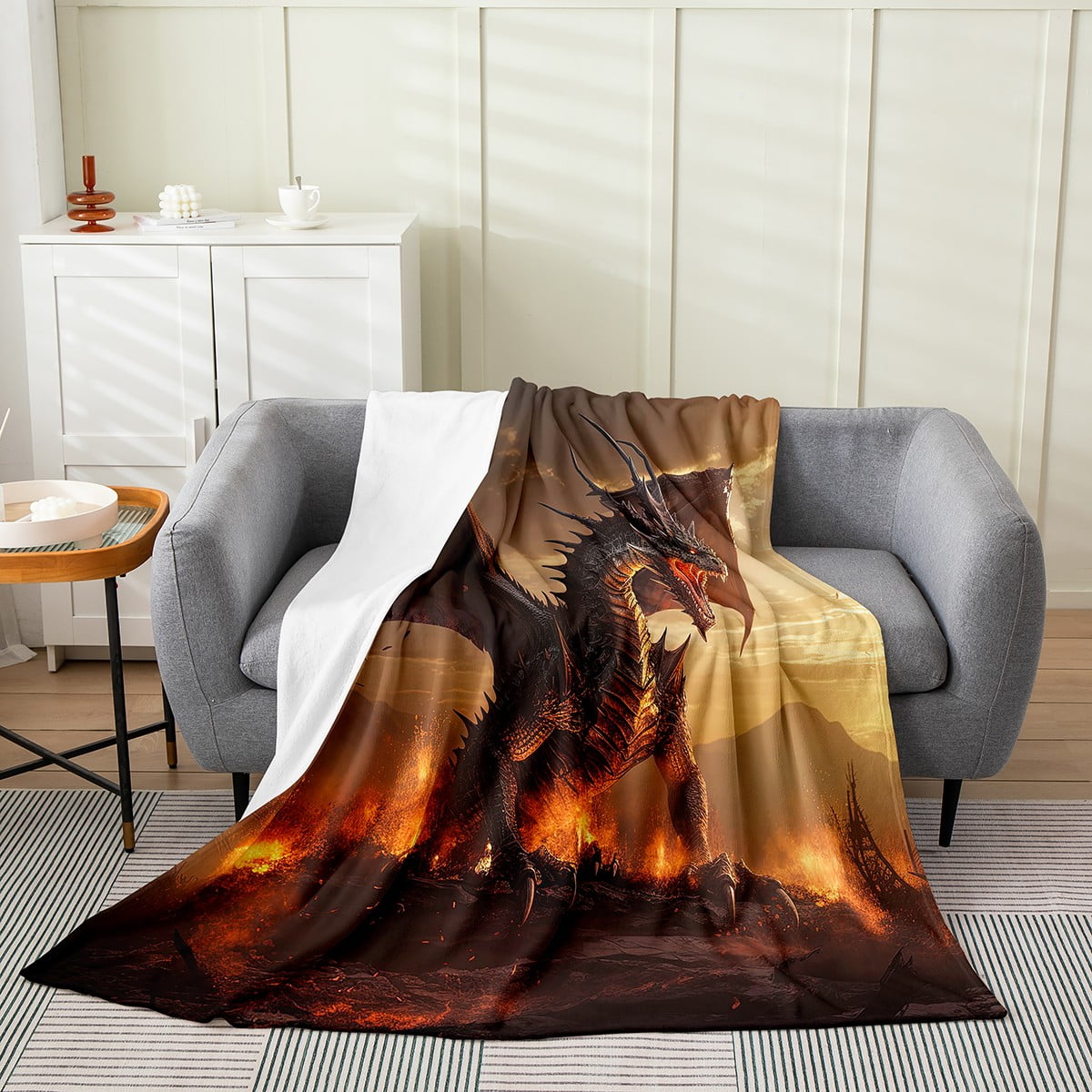 3D Dragon Fleece Blanket Dragon Fleece Blanket, Magic Animal Blanket ...
