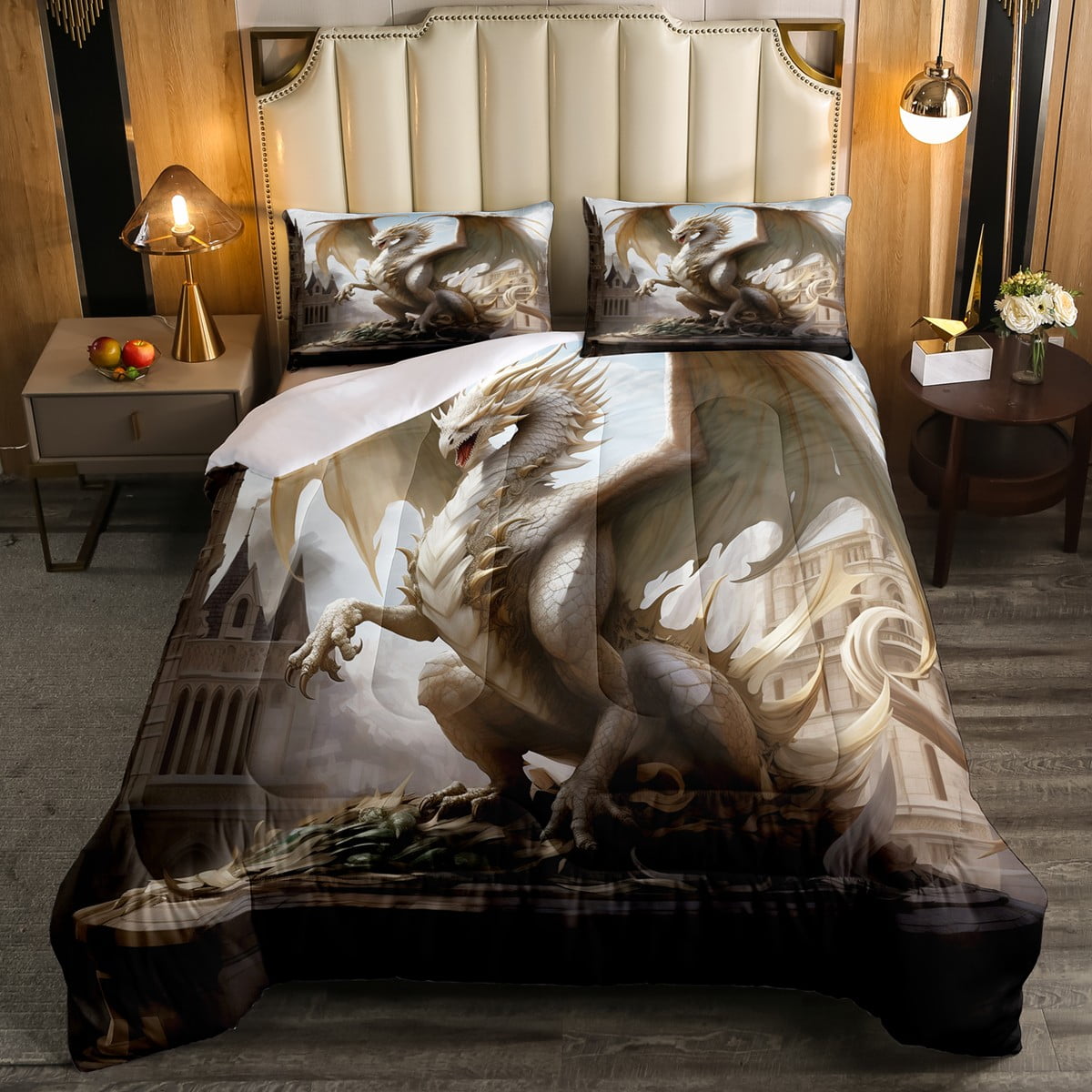 3D Flying Dragon Comforter Set Animal Print Bedding Sets King Teens ...