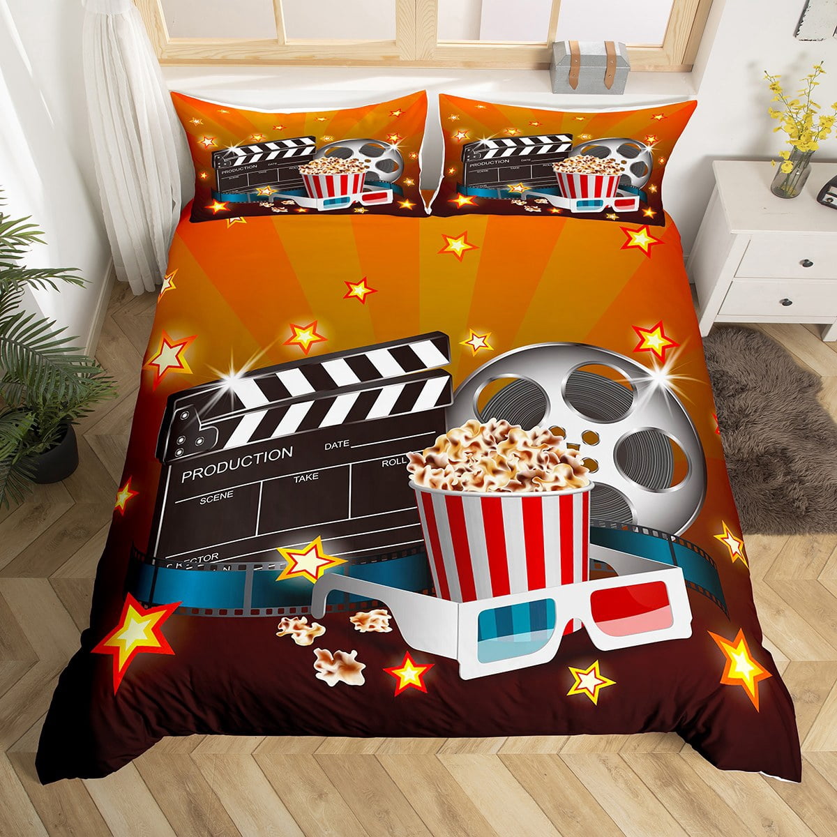 3D Movie Duvet Cover King Clapper Film Tape Bedding Set 3D Stereo ...