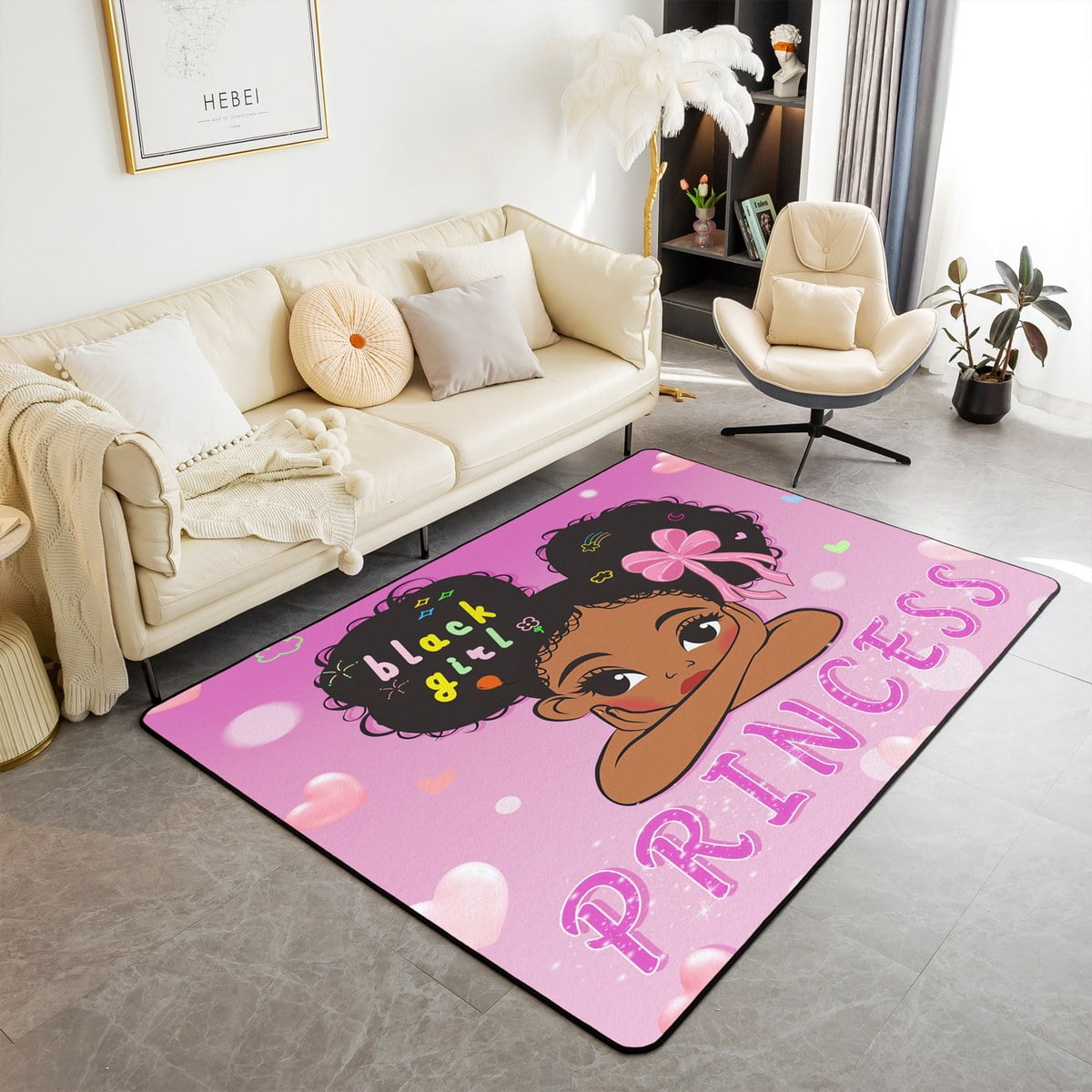 Erosebridal 3x5 Size Area Rug ,Princess Rug ,American African Kid Area ...