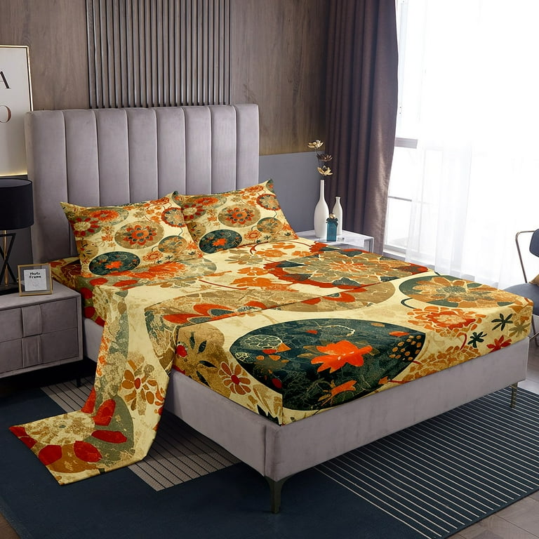 floral bed sheets double