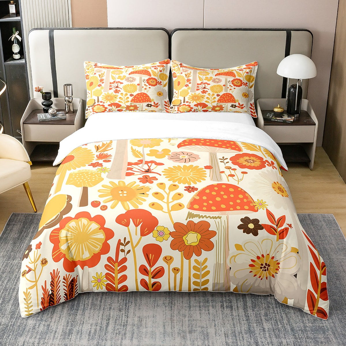 Erosebridal 70S Groovy Flower Bedding Set Twin, 80S 90S Retro Floral ...