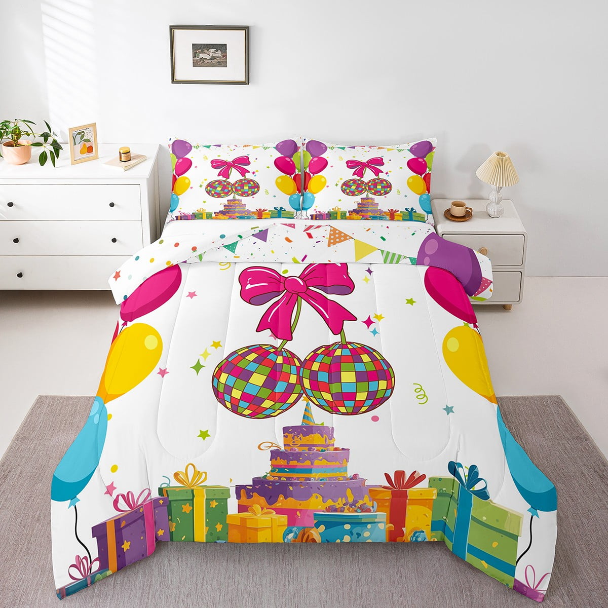 80S Disco Ball Comforter Set Western Bedding Sets, Disco Ball ...