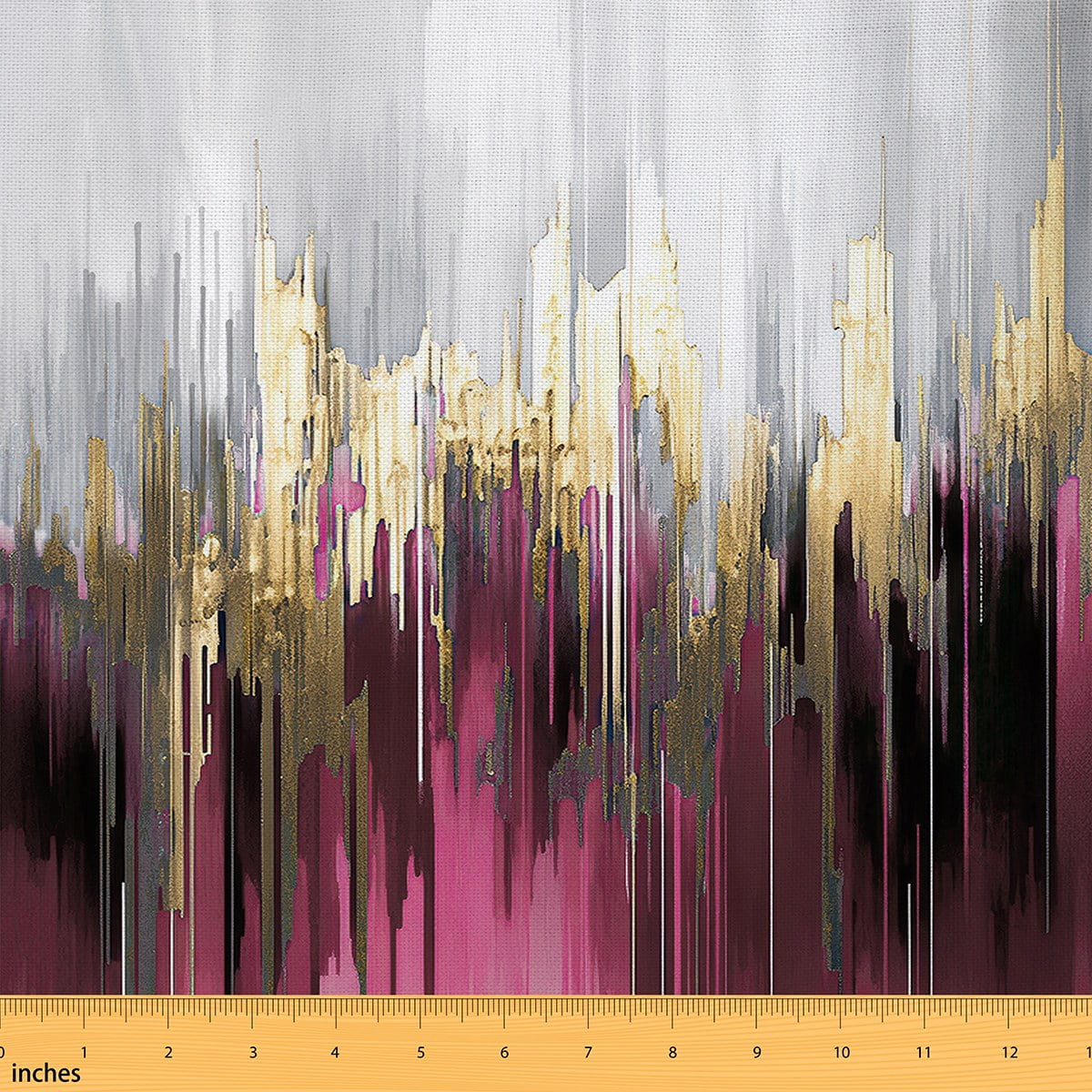 Erosebridal Abstract Art Fabric By The Yard, Pink Gold Grey Upholstery ...