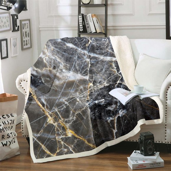 Gold Metallic Throw Blanket