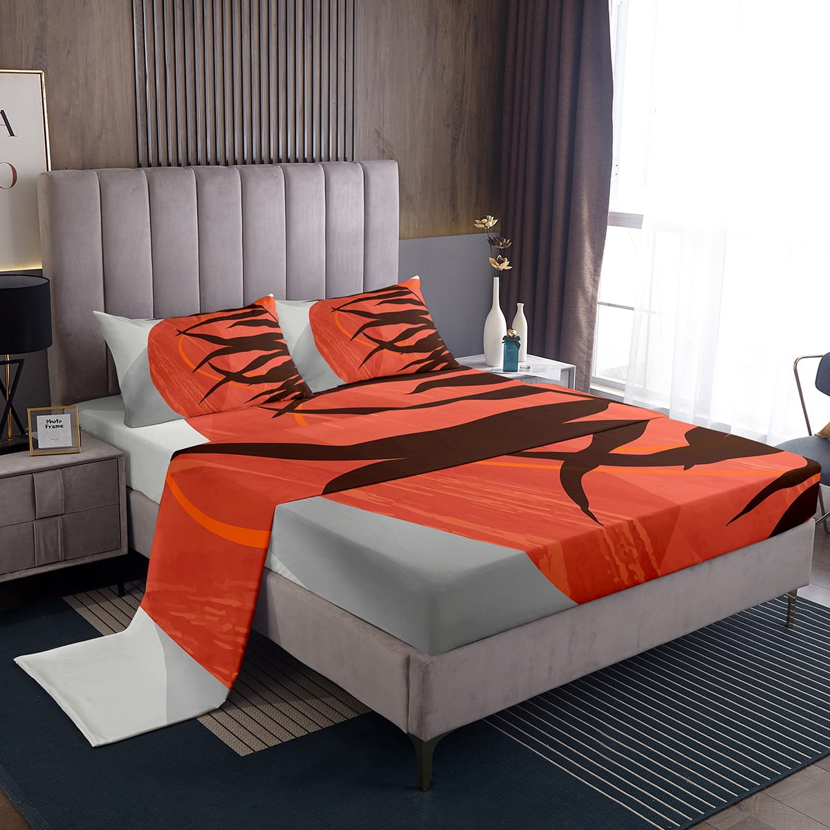 YST Abstract Geometry Bed Sheets Set Aesthetic Minimalist King Size ...