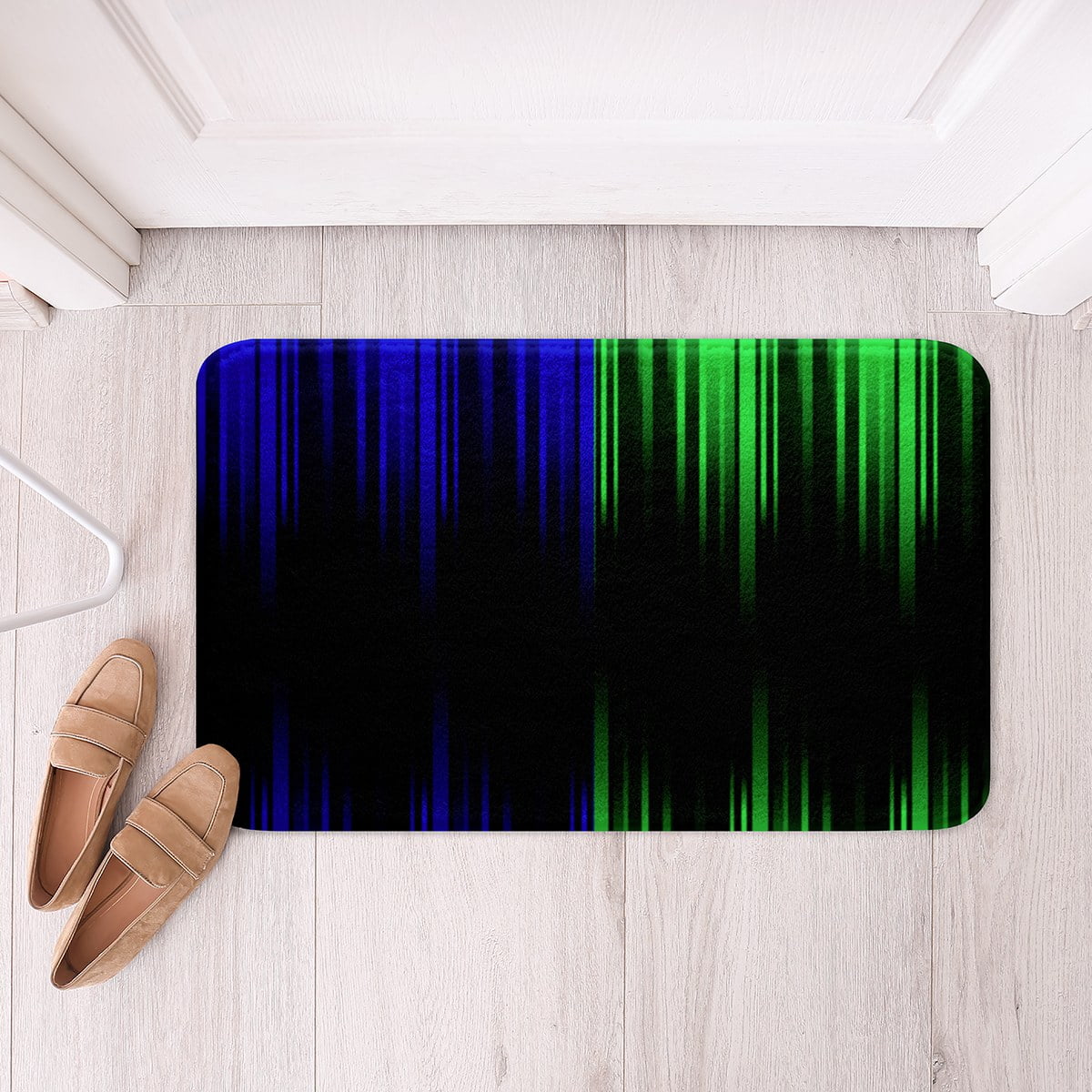 Erosebridal Abstract Ombre Bath Rugs Green Blue Black Bathroom Rugs ...