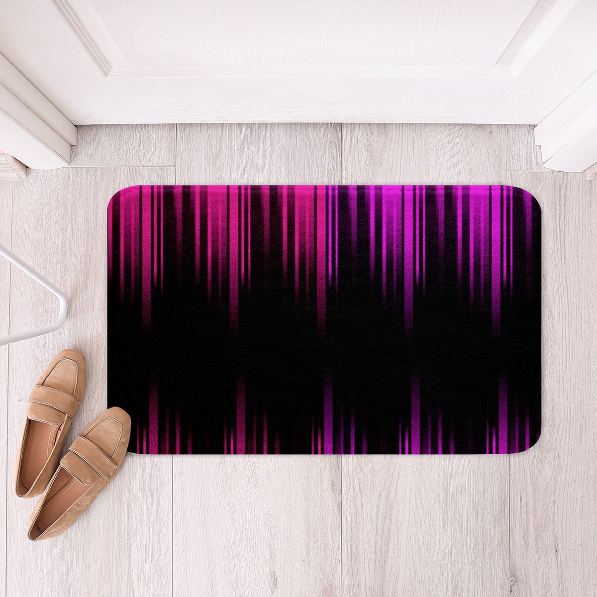 Erosebridal Abstract Ombre Bath Rugs Pink Purple Black Bathroom Rugs ...