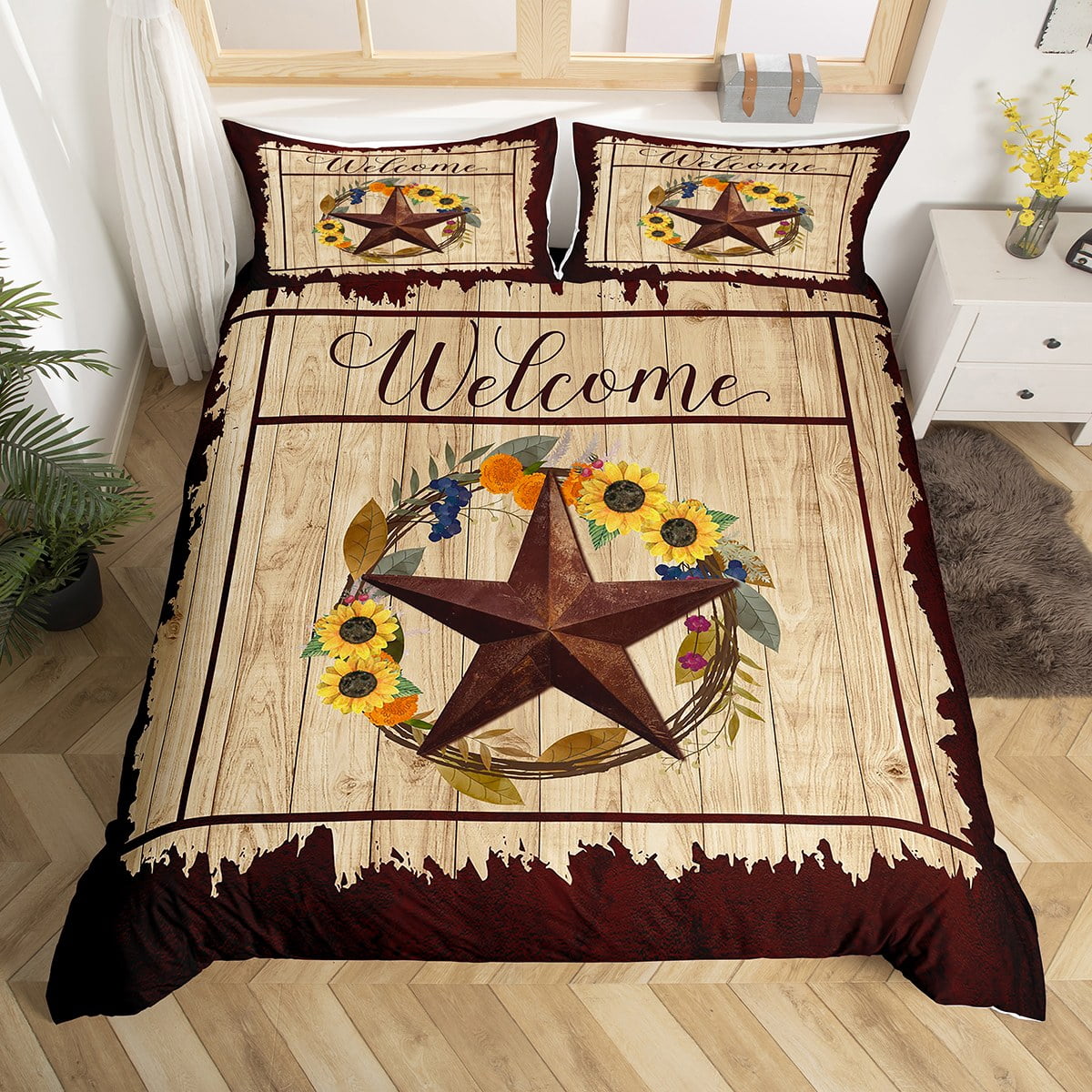 Erosebridal Adults Texas Star Bedding Sets Twin Western Comforter Cover ...