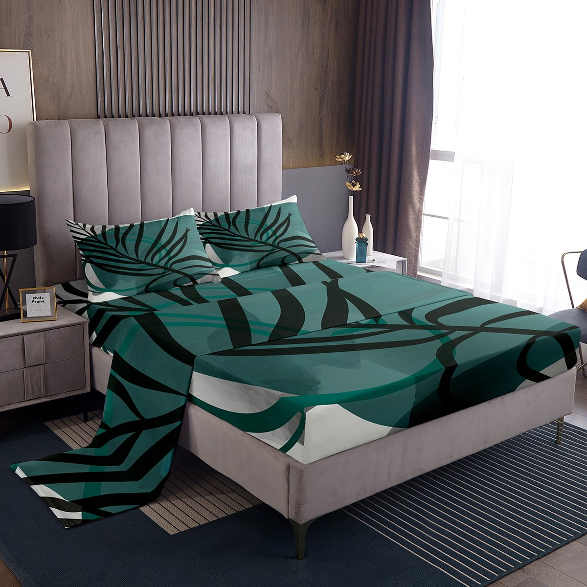 YST Aesthetic Minimalist Bed Sheets Set Blackish Green Grey Twin Size ...