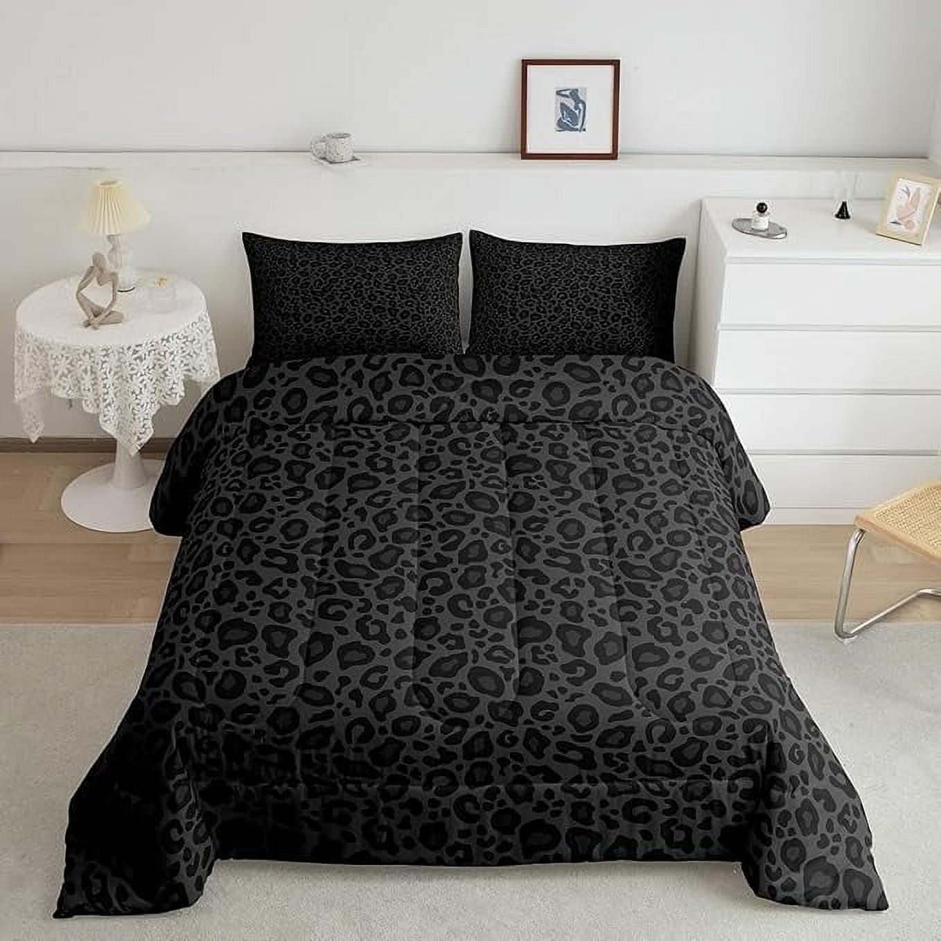 YST African Cheetah Wildlife Bed Comforter Set Twin Size,Gray Wild ...