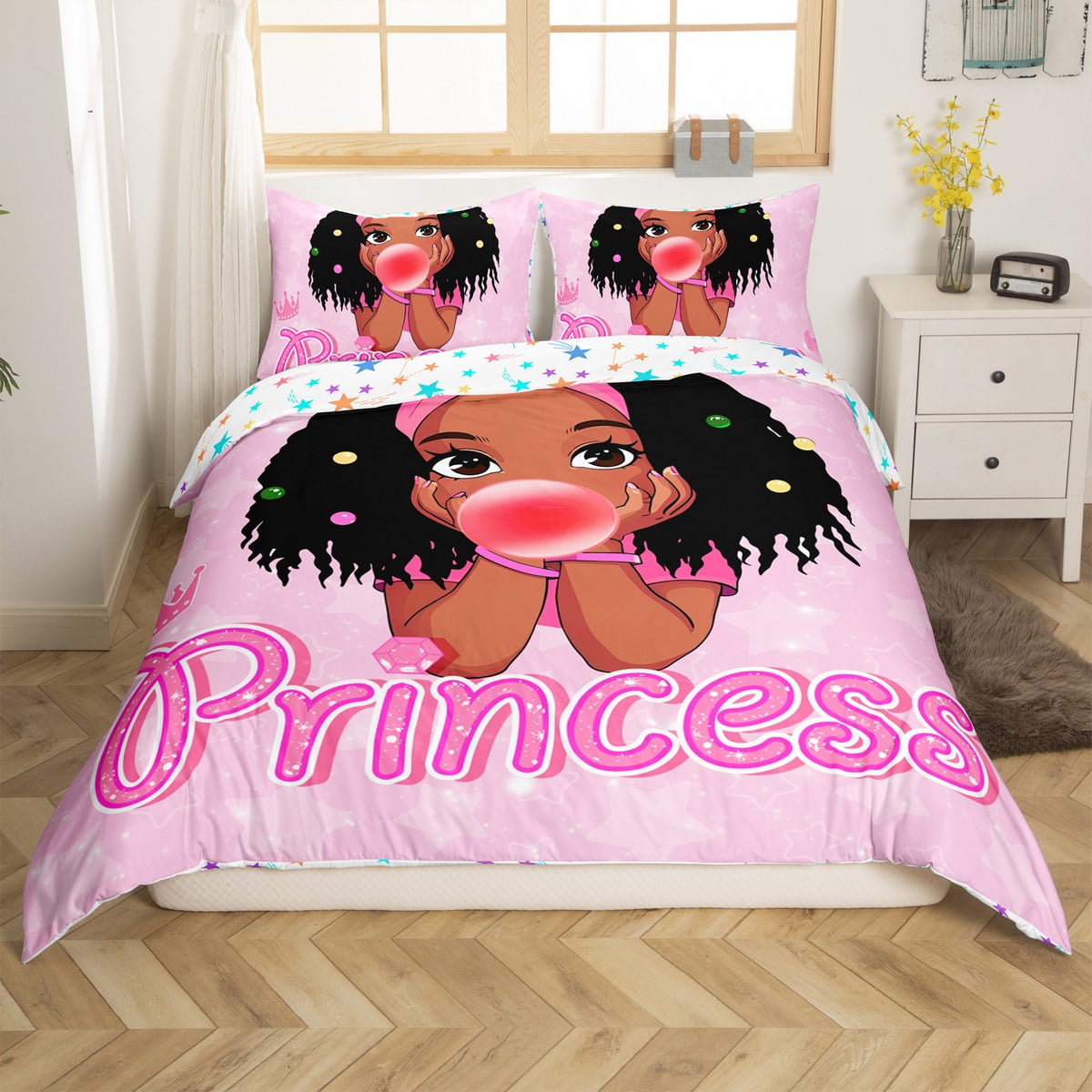 Erosebridal American African Black Comforter Cover King Hot Pink ...