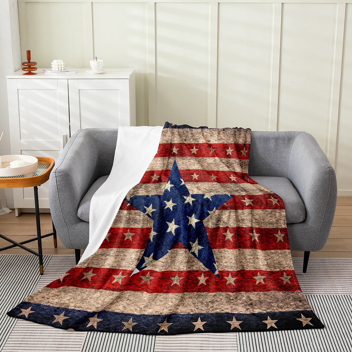 YST American Flag Fleece Blanket for Boys Girls Adults,Freedom Theme ...