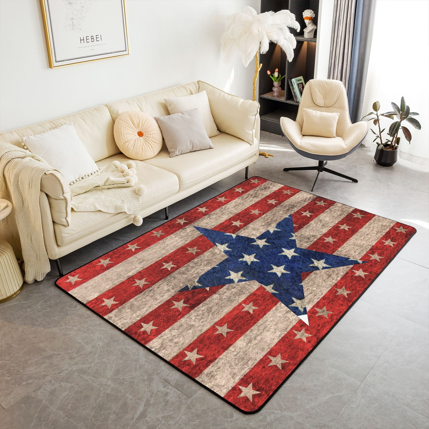 Erosebridal American Flag Rug Adults,Freedom Theme Area Rug 3x5 for ...