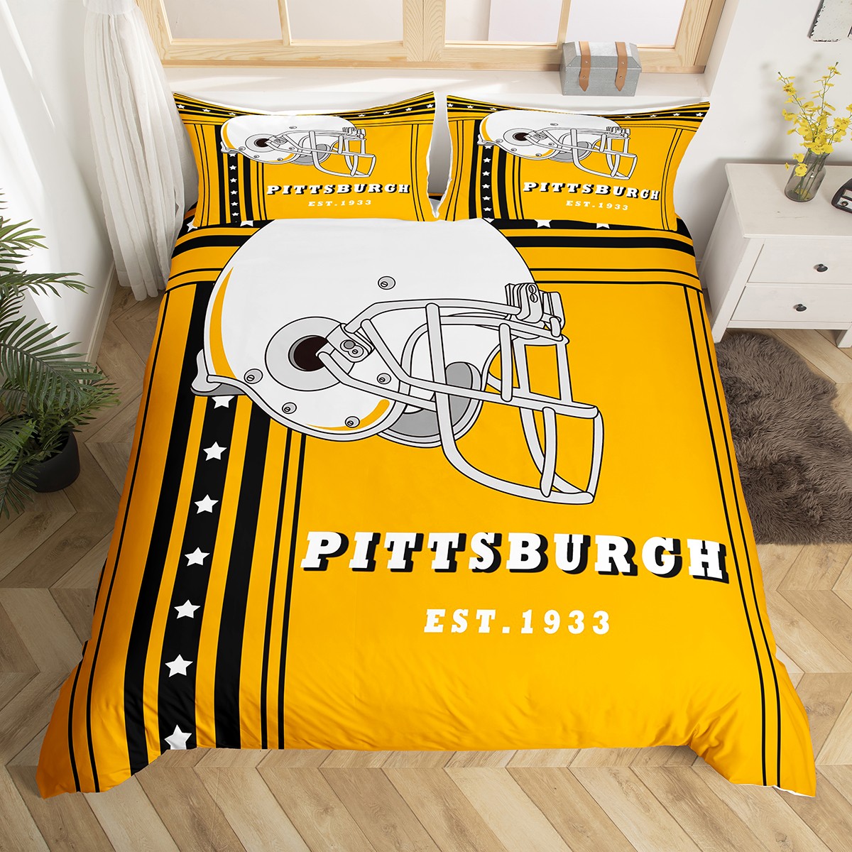American Football Bedding Sets Football Sports Game Duvet Cover, 3D ...