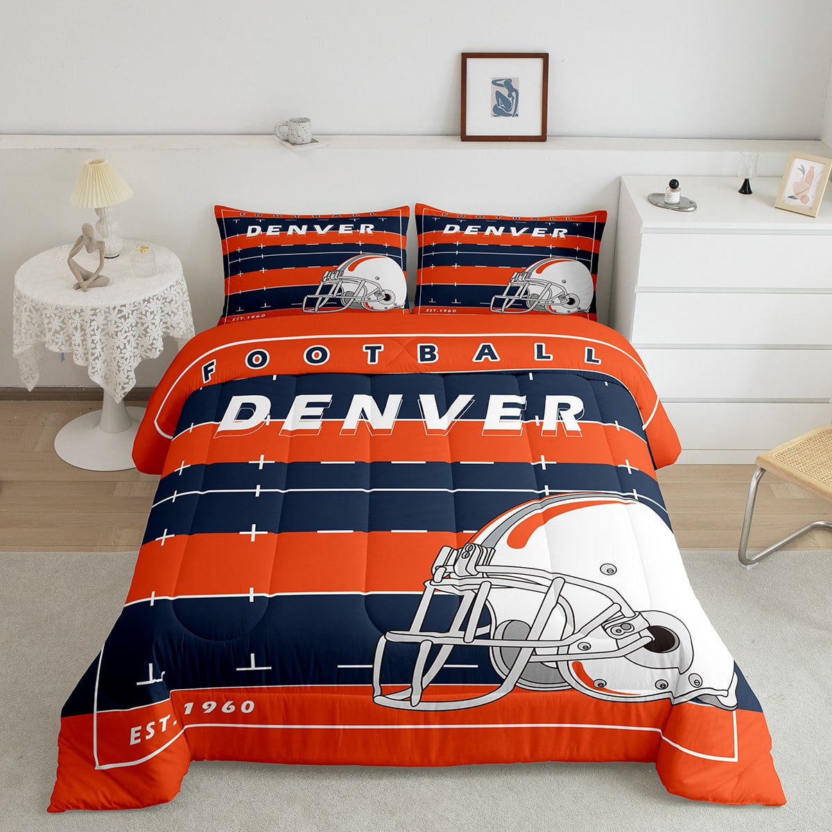 YST American Football City Comforter Set Sports Theme Bedding ...