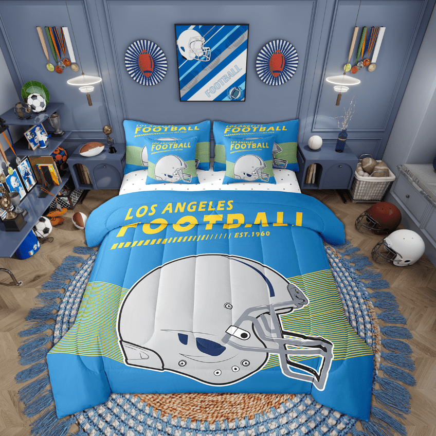 American Football Comforter Set with Sheets Sports Ball Game Comforter ...