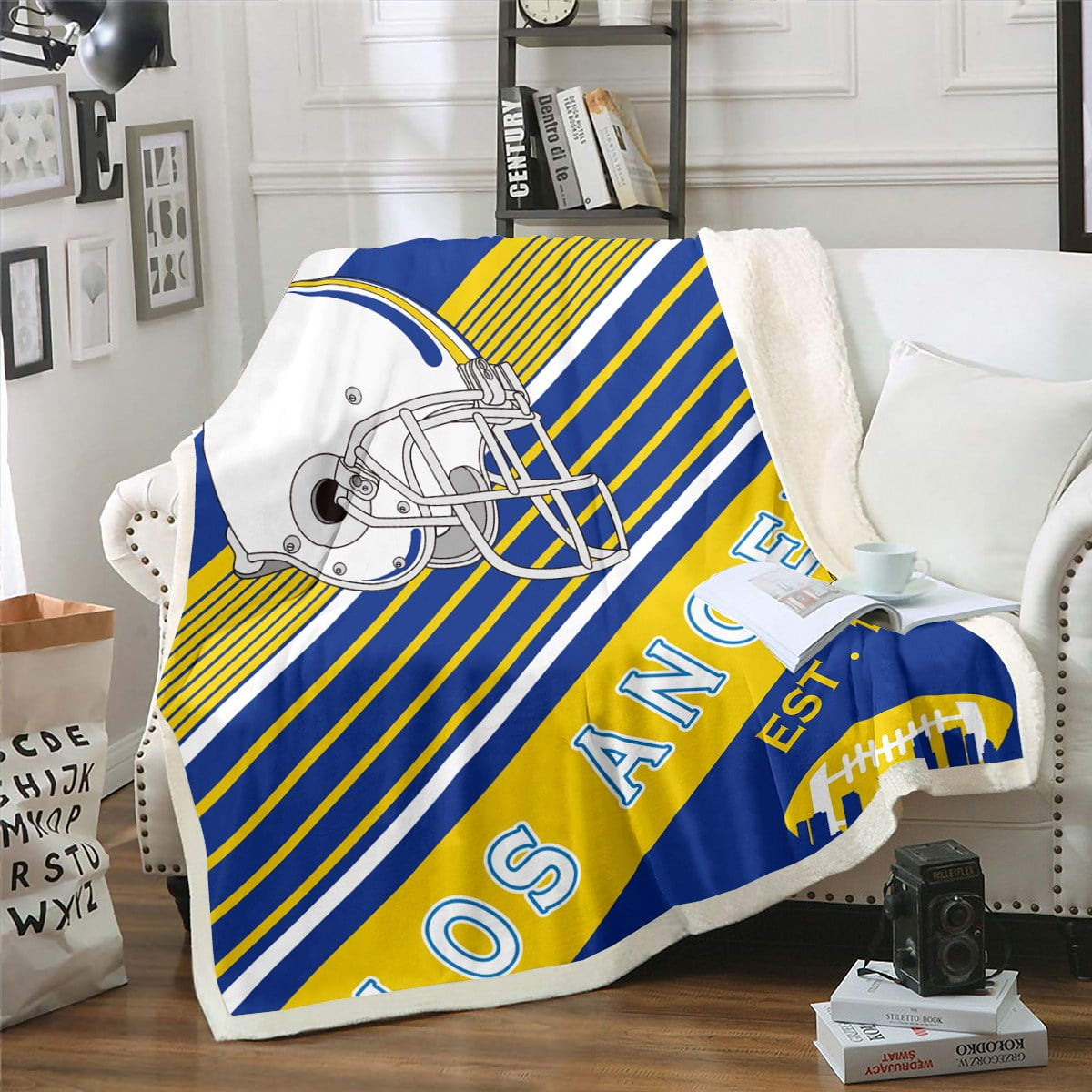 YST American Football Fuzzy Blanket Rugby Player Fleece Blanket ...