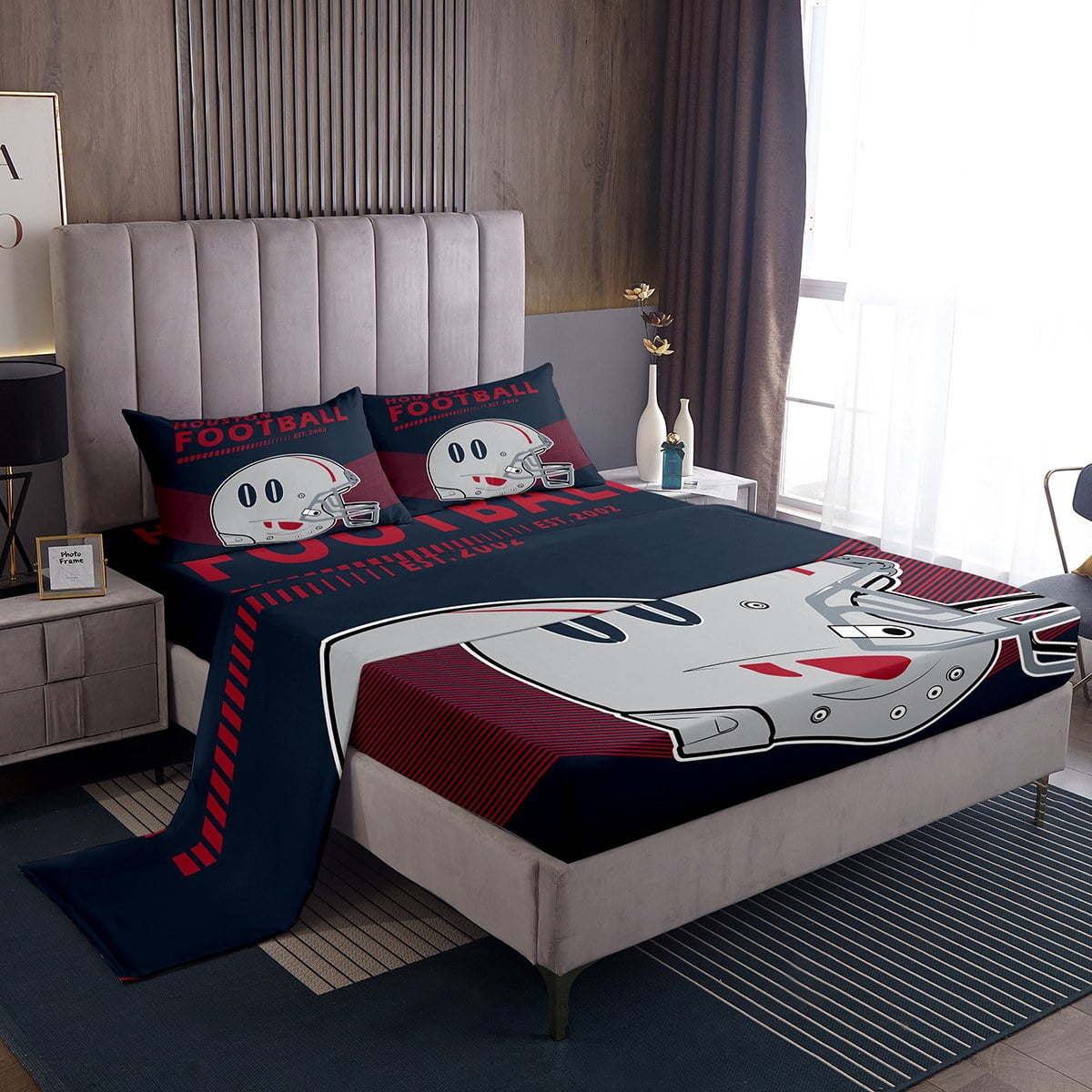 American Football Lover Sheet Set Football Game Competition Bed Sheets ...
