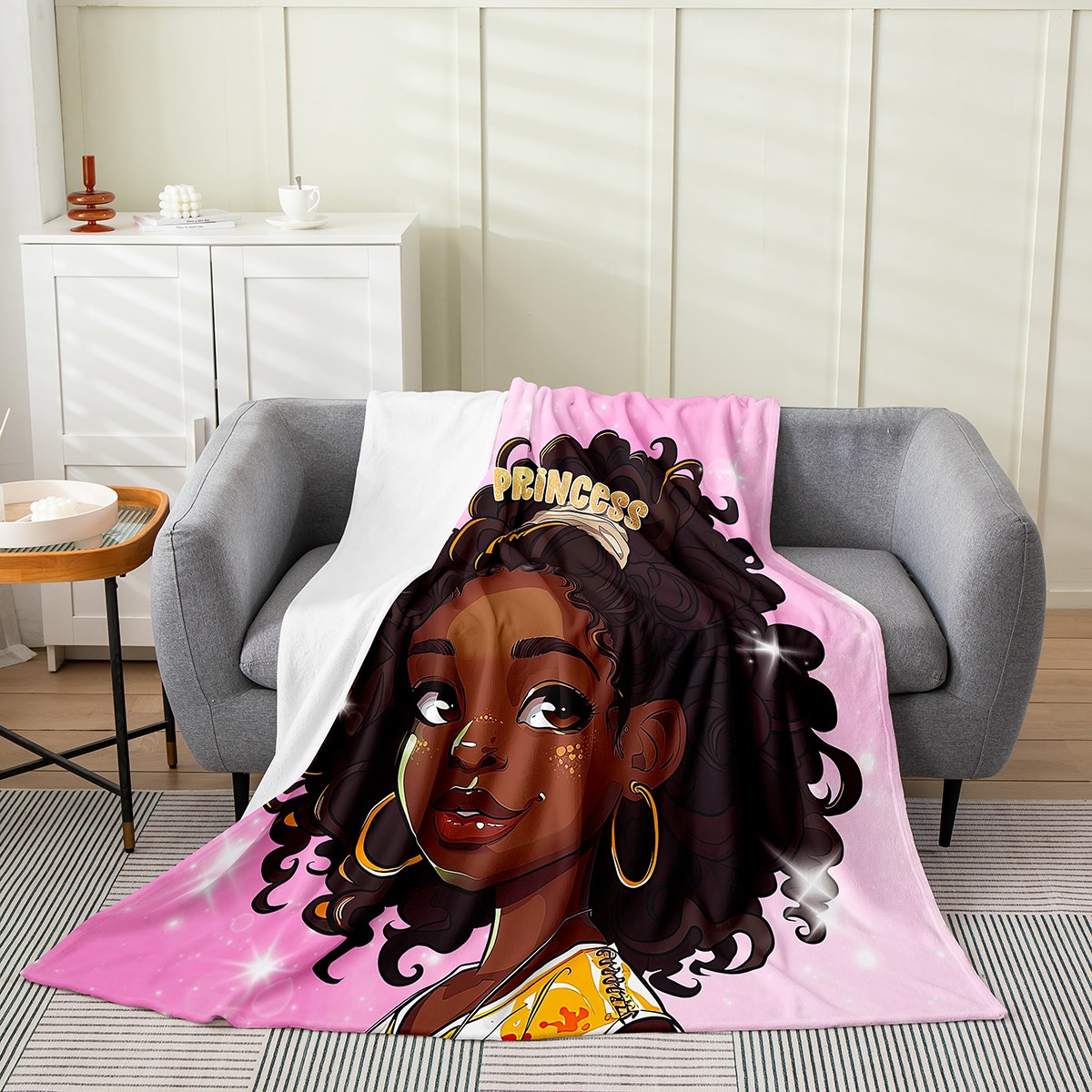 American Princess Fleece Blanket 40x50 inch,Black Pretty Throw Blanket ...