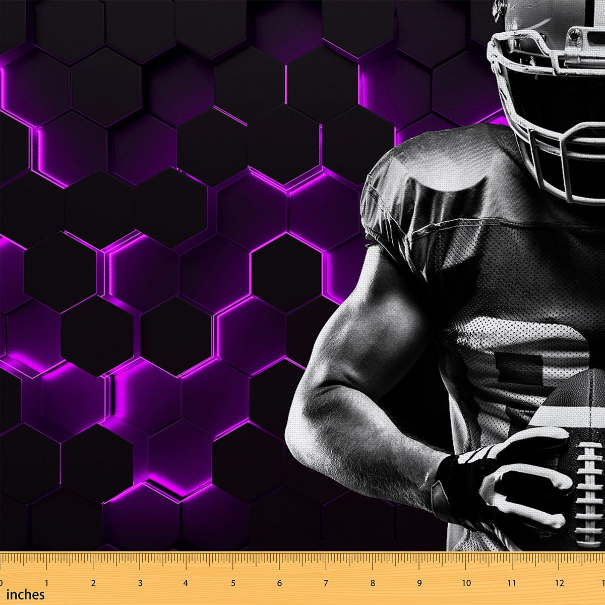 YST American football Upholstery Fabric Rugby player Fabric By The Yard ...