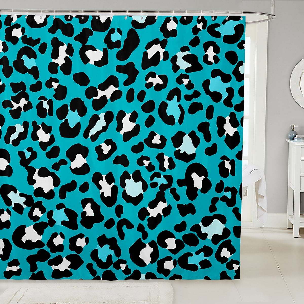YST Animal Print Bath Curtain Leopard Print Shower Curtain, African ...