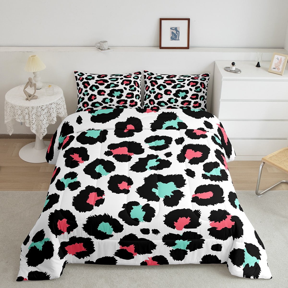Animal Print Bedding Set Full Leopard Print Comforter Set, African ...
