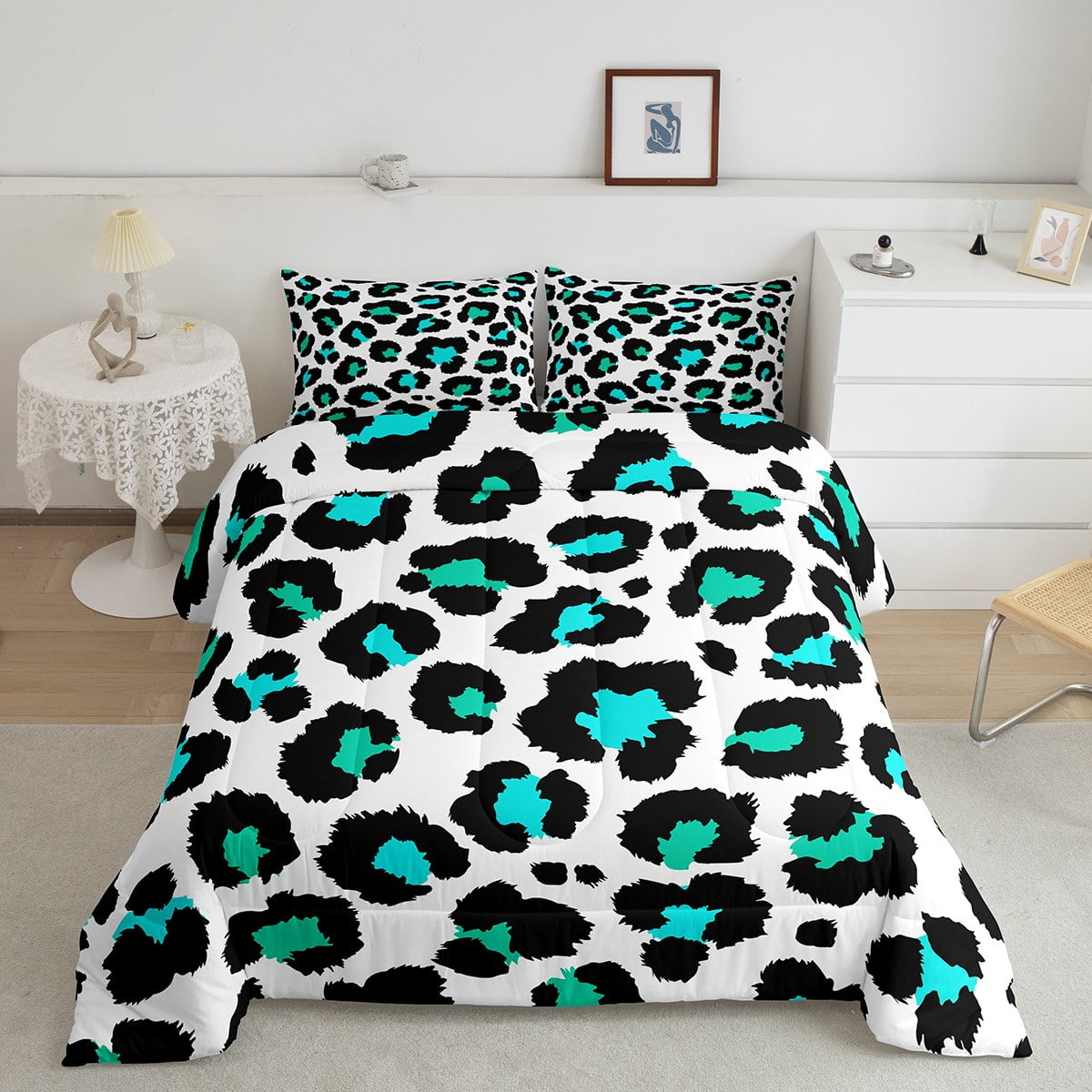 YST Animal Print Comforter Twin Cheetah Print Bedding Set, Leopard Down ...