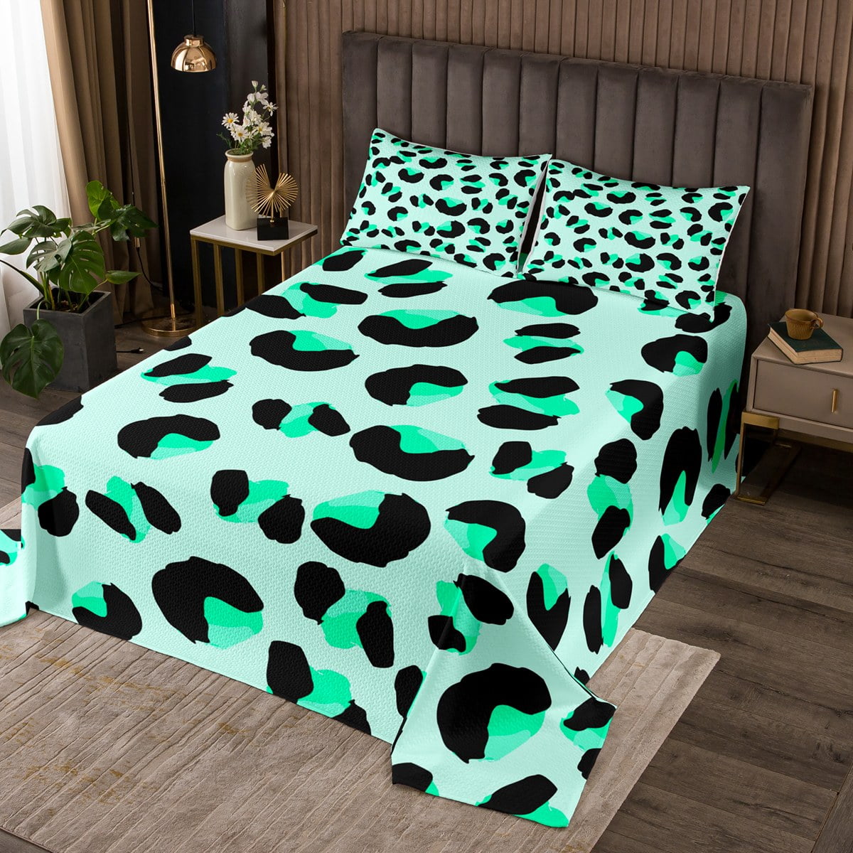 YST Animal Print Coverlet Queen Size Leopard Print Bedding Set, African ...