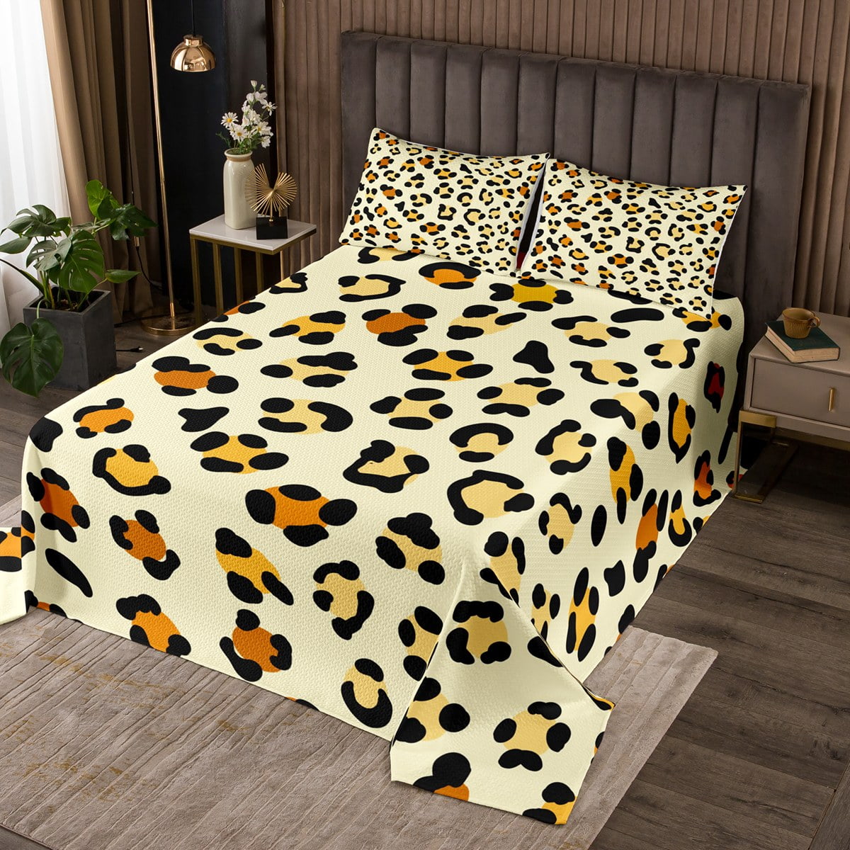 YST Animal Print Coverlet Twin Size Cheetah Print Bedding Set, Leopard ...