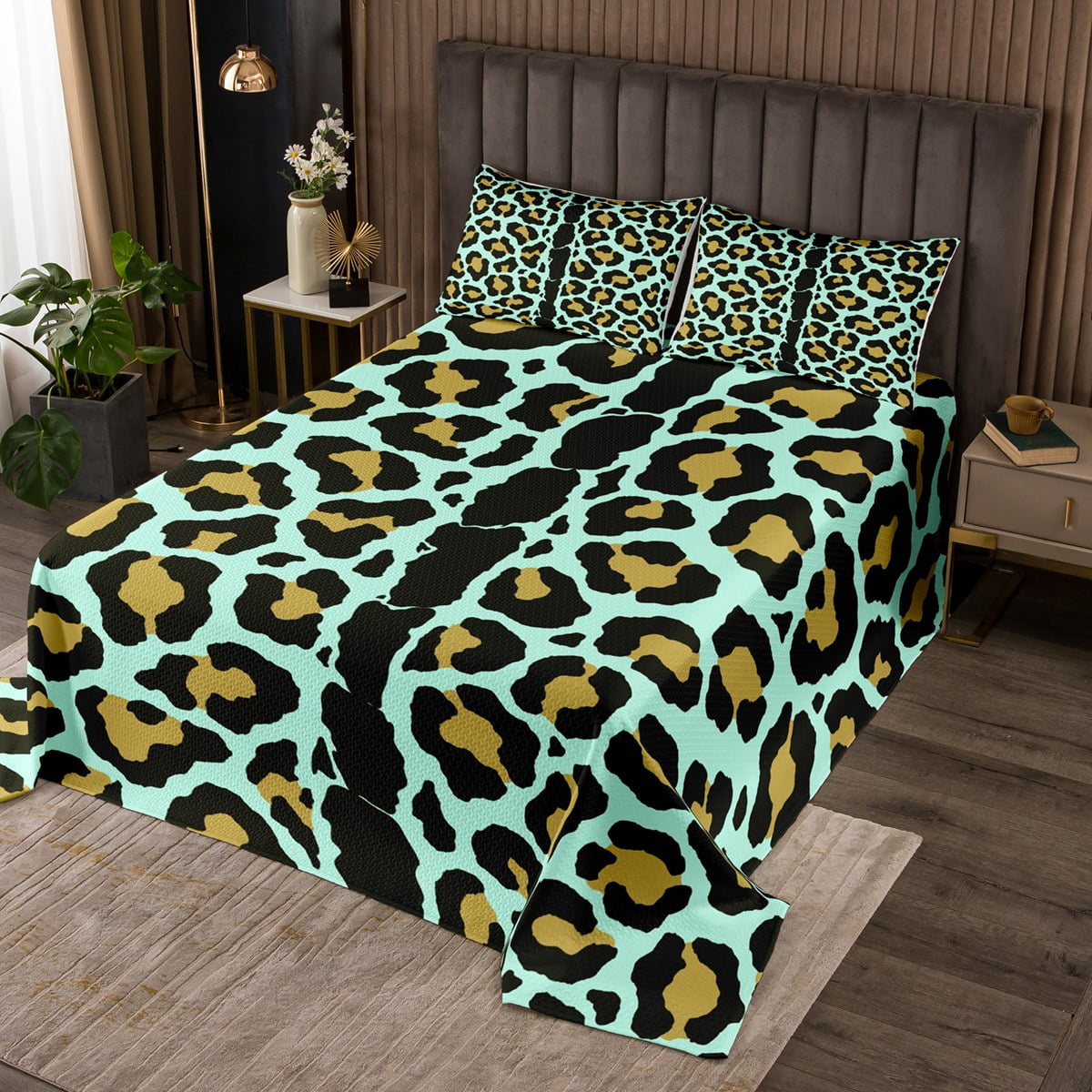 YST Animal Print Coverlet Twin Size Cheetah Print Bedding Set, Leopard ...