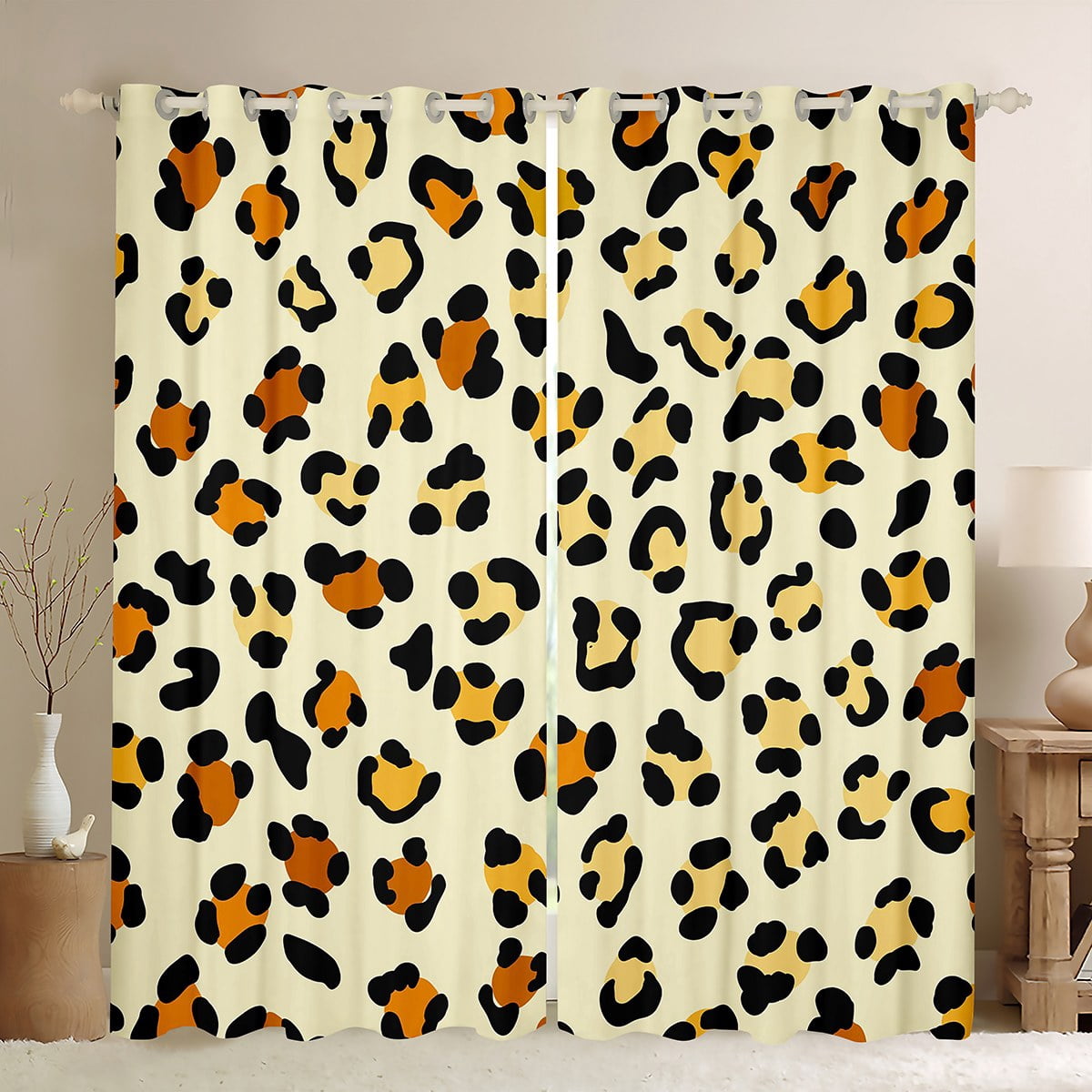 YST Animal Print Curtains & Drapes Cheetah Print Curtains, Leopard ...