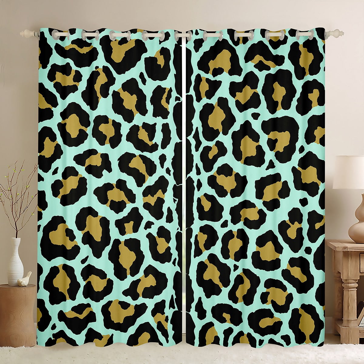 YST Animal Print Curtains & Drapes Cheetah Print Curtains, Leopard ...