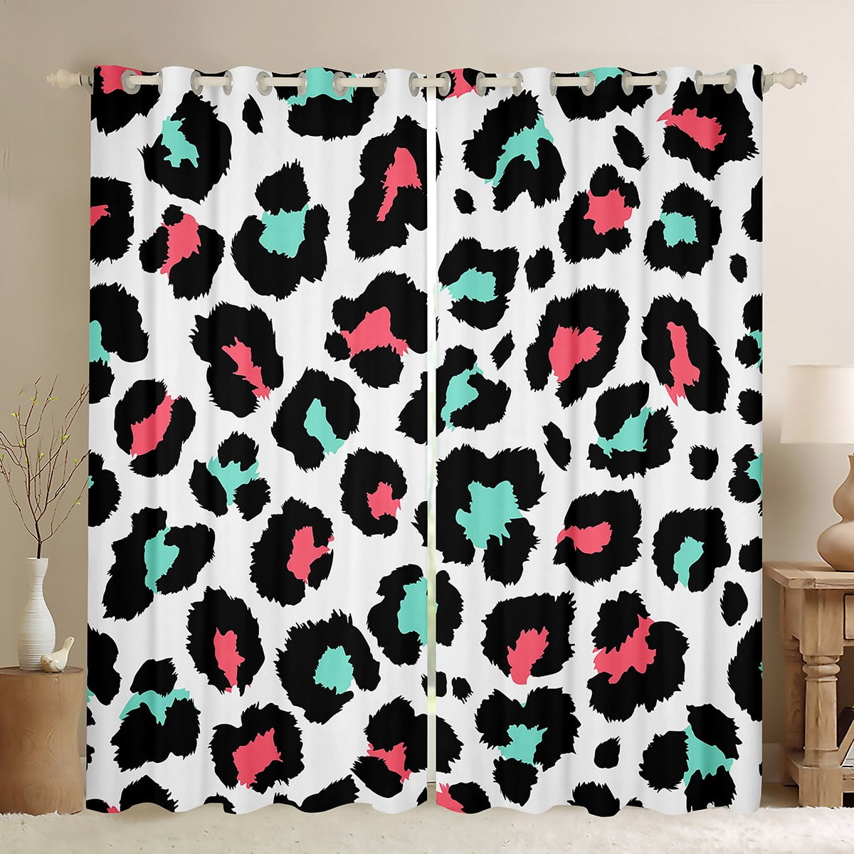 YST Animal Print Curtains & Drapes Leopard Print Curtains, Safari ...