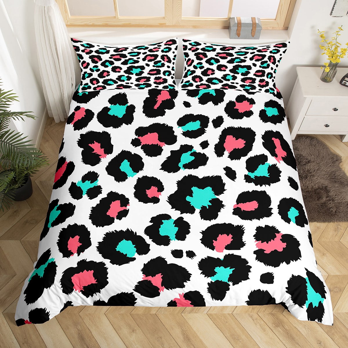 Animal Print Duvet Cover Twin Leopard Print Bedding Set, African Safari ...
