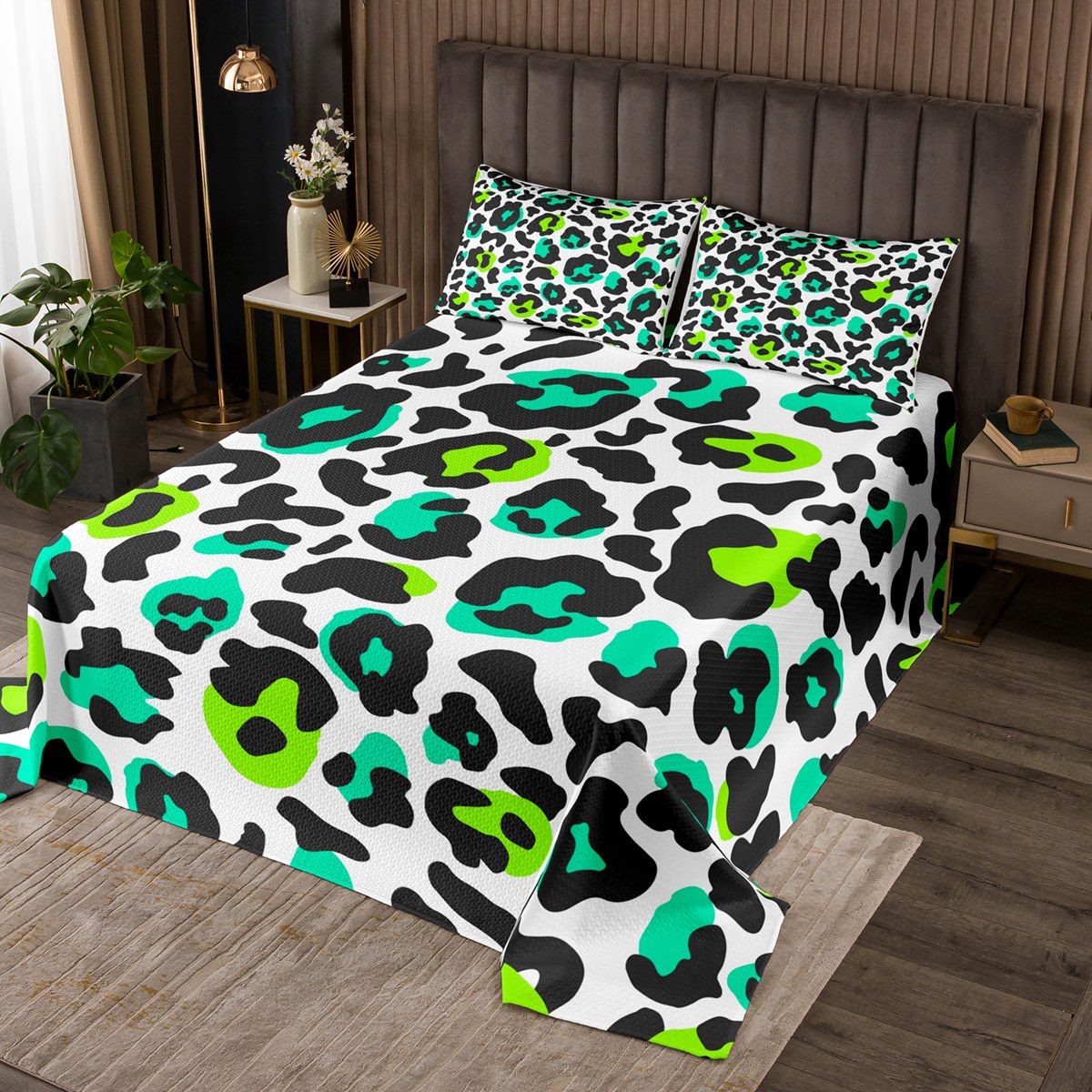 YST Animal Print Twin Quilt Set Cheetah Print Coverlet Set, Leopard ...
