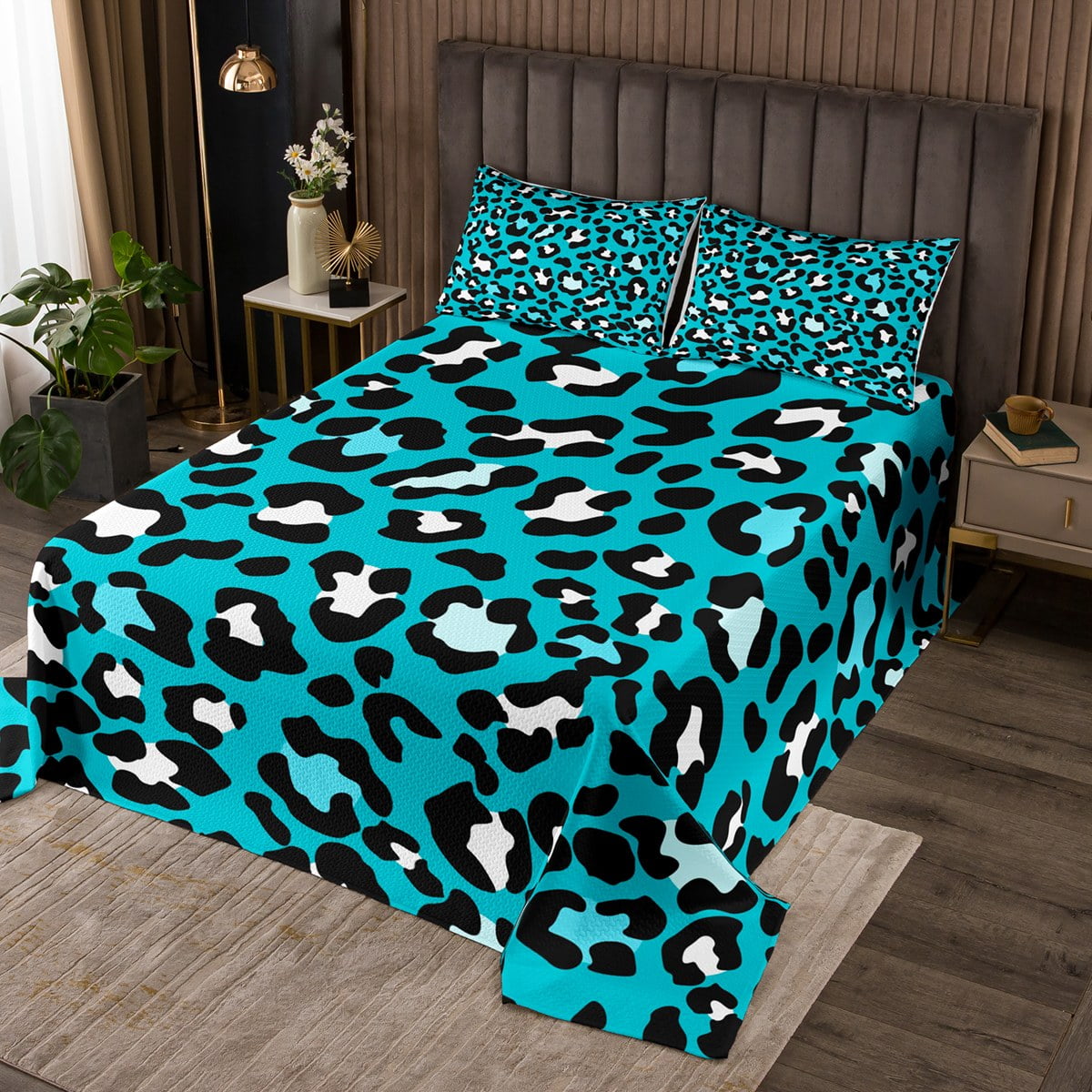 YST Animal Print Twin Quilt Set Leopard Print Coverlet Set, African ...