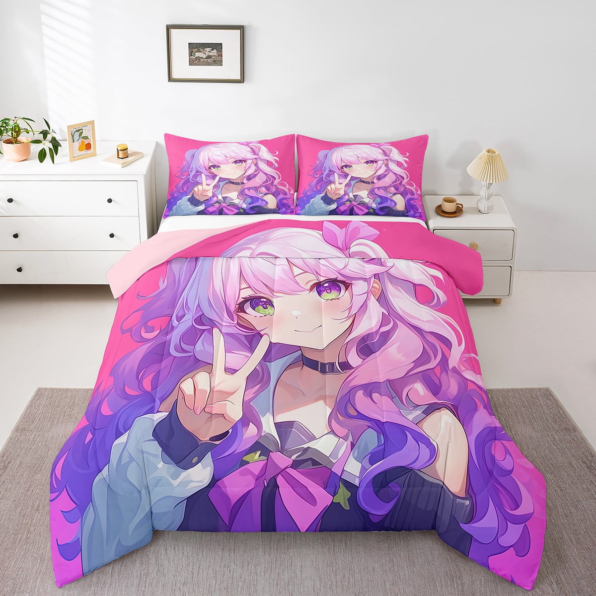 Anime Bedding for Room Aesthetic Kawaii Anime Japanese Comforter for ...