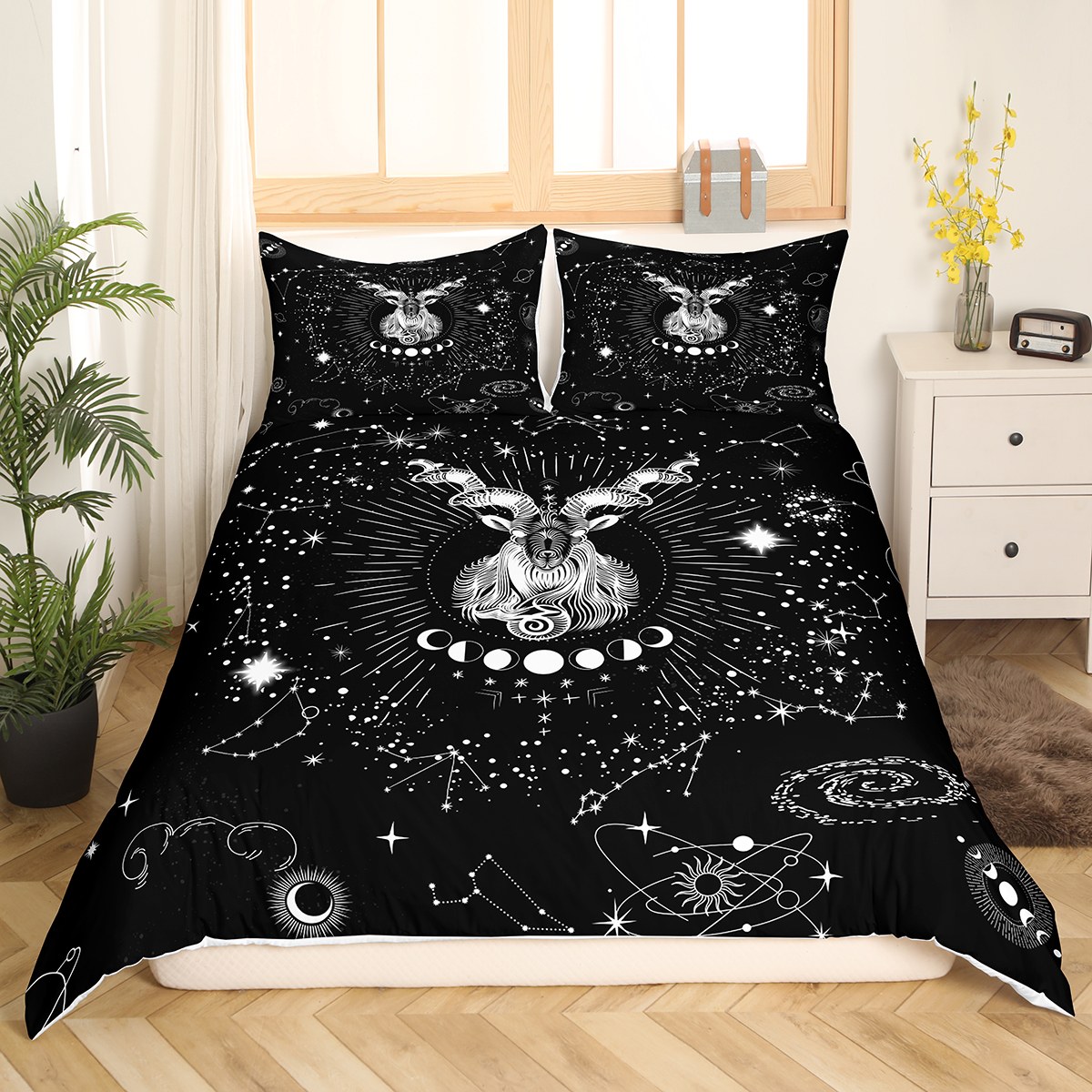 YST Aries Bedding Sets Twin Psychedelic Celestial Comforter Cover ...
