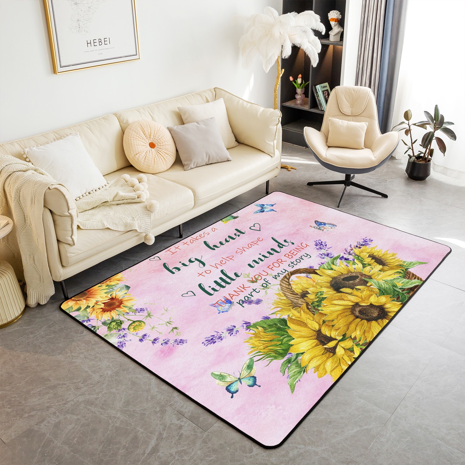 Erosebridal Autumn Harvest Area Rug 5x7 for Bedside,Sunflower Gifts ...