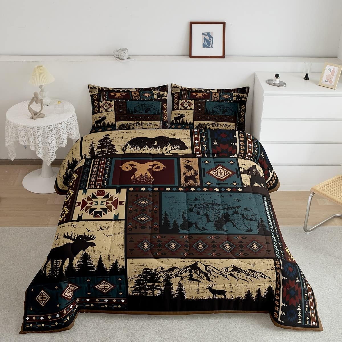 YST Aztec Comforter Sets Full Rustic Southwestern American Native ...