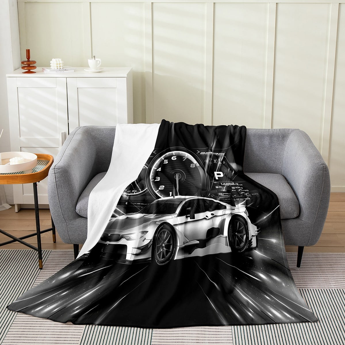 30x40 inch Size Throw Blanket Race Car Flannel Blanket Cool Speed Race ...